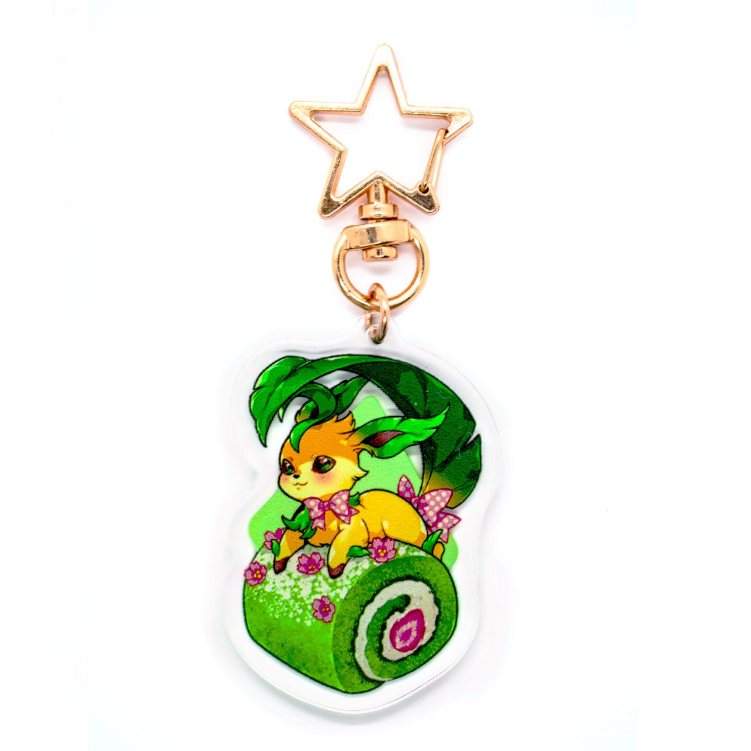 Charm – Leafeon Matcha Roll – Skullfairy Store